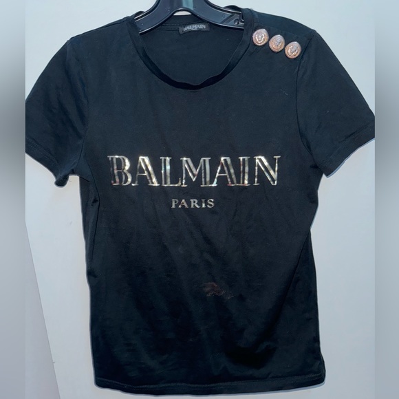 Balmain | Tops | Balmain Logo Shirt | Poshmark